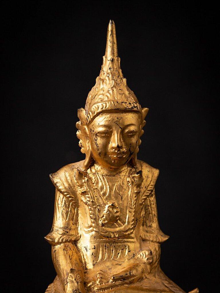 Antique Wooden Burmese Buddha Statue from Burma For Sale at 1stDibs