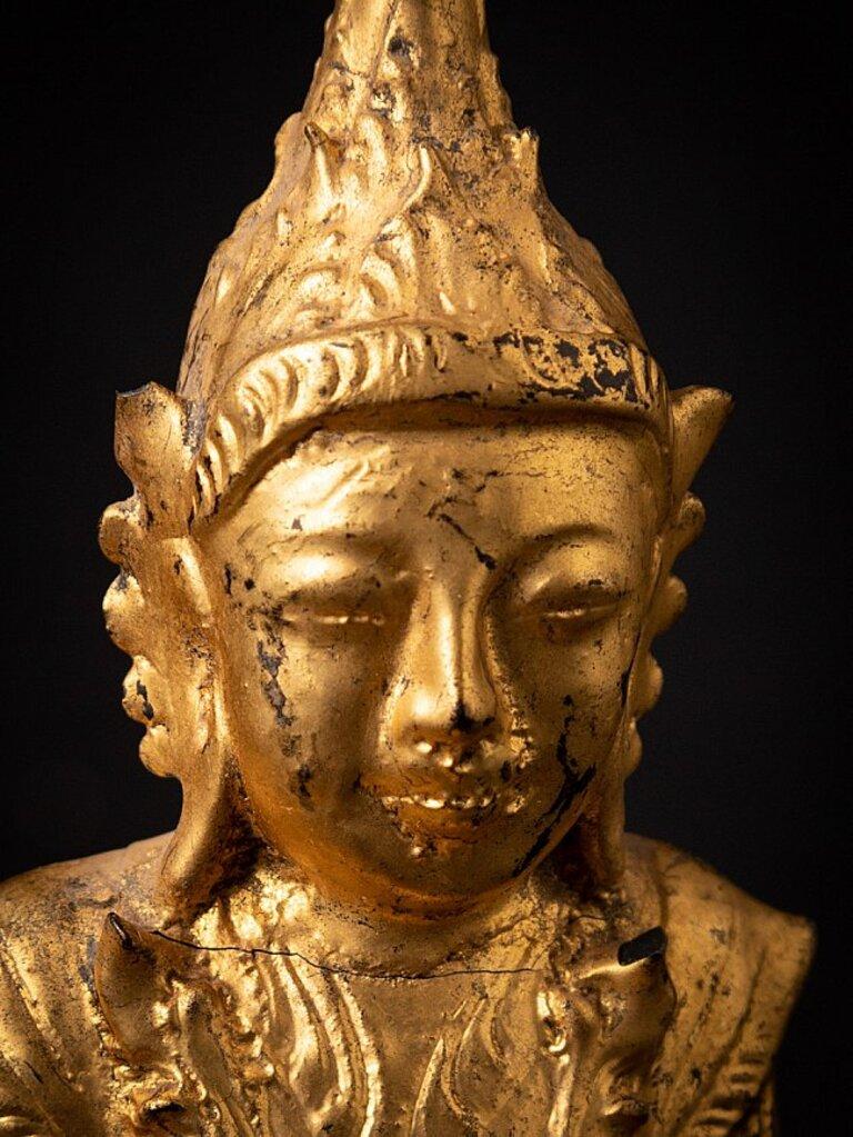 Antique Wooden Burmese Buddha Statue from Burma For Sale at 1stDibs
