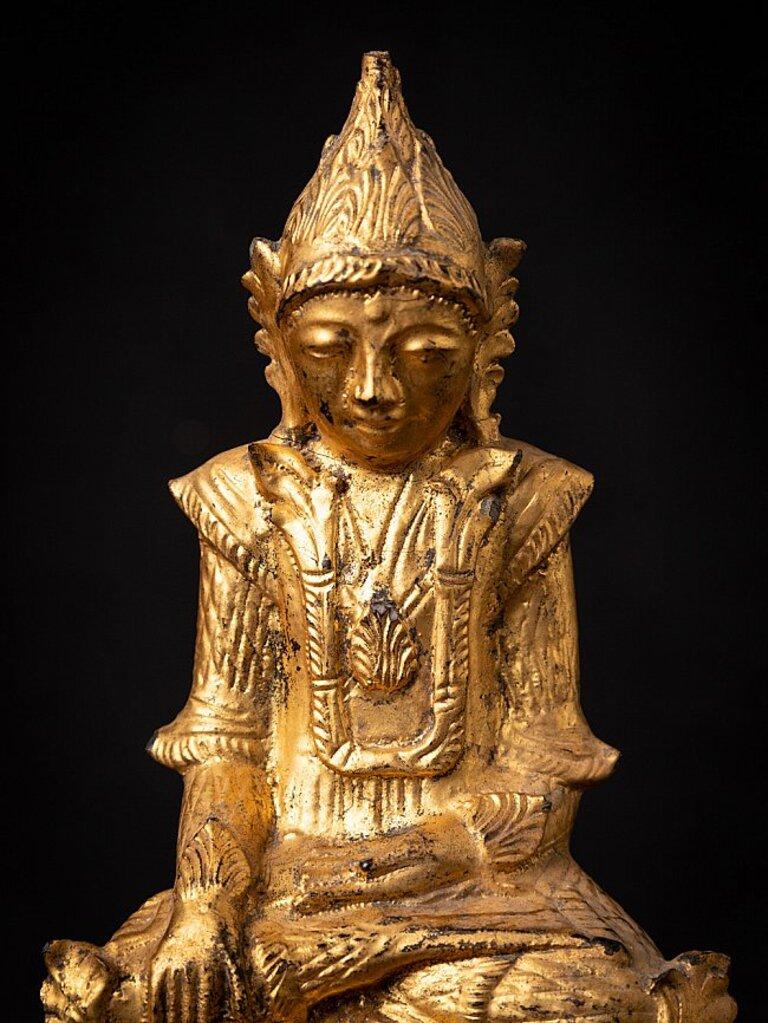 Antique Wooden Burmese Buddha Statue from Burma For Sale at 1stDibs