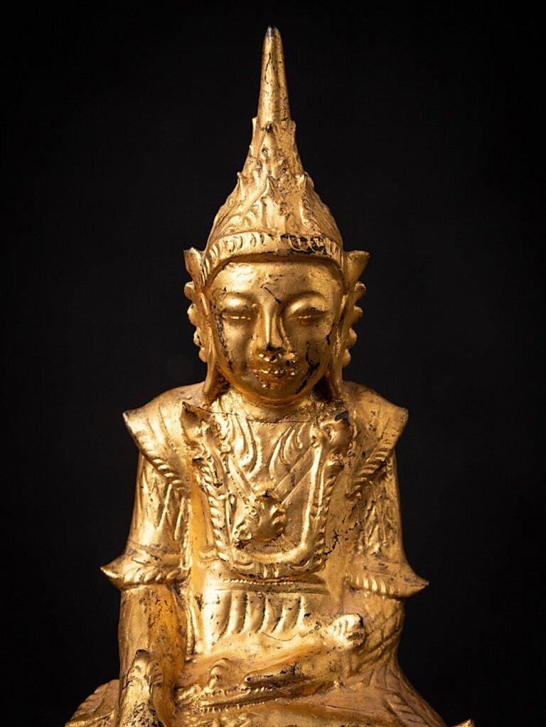 Antique Wooden Burmese Buddha Statue from Burma For Sale at 1stDibs