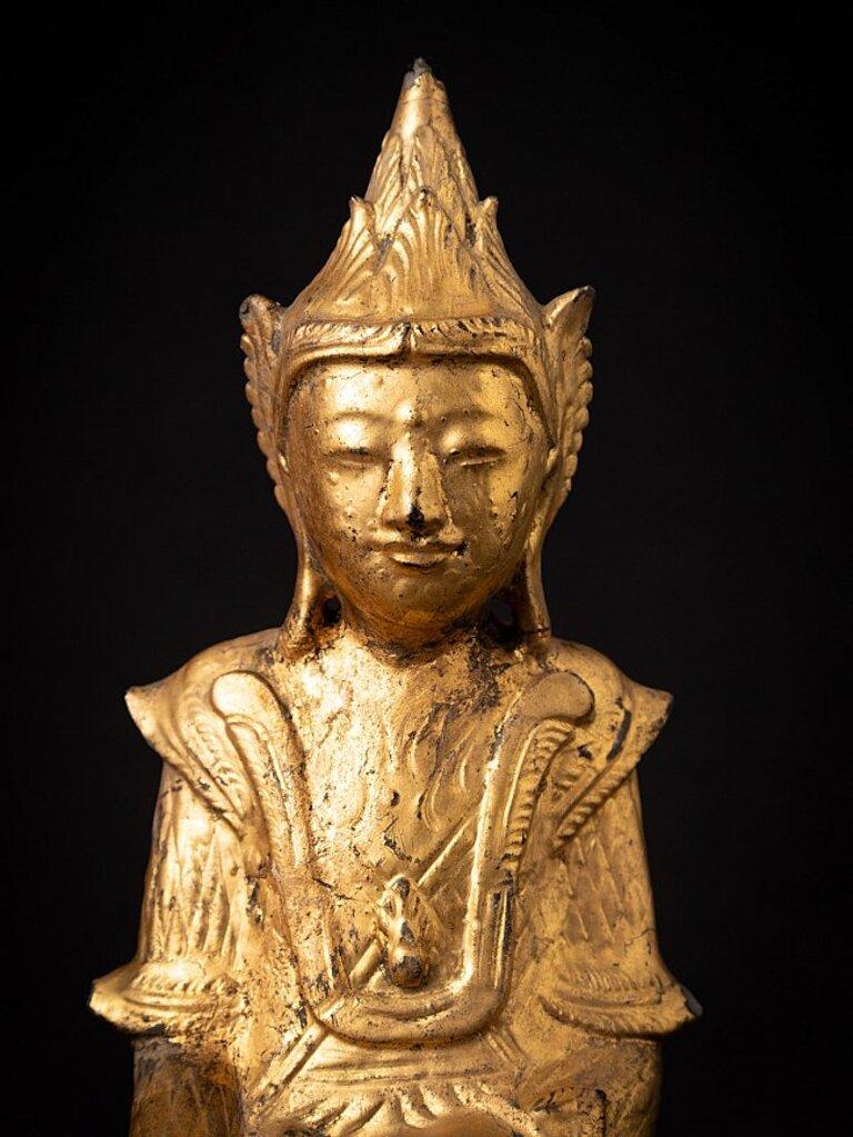 Antique Wooden Burmese Buddha Statue from Burma For Sale at 1stDibs