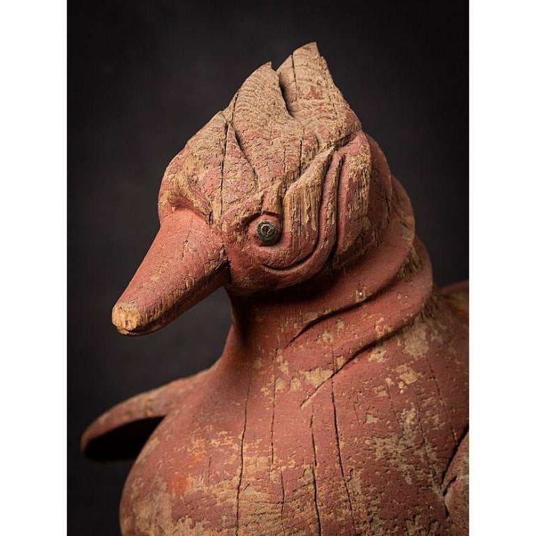 Antique Wooden Burmese Hintha Bird from Burma For Sale at 1stDibs