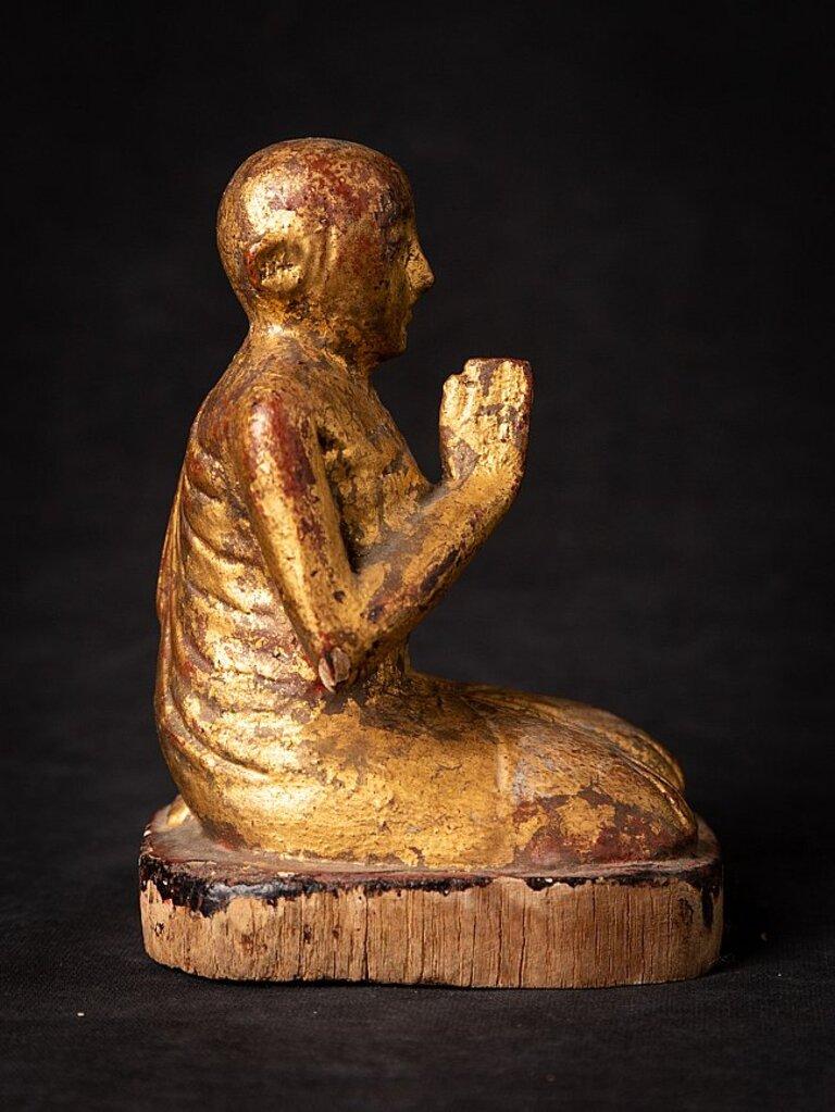 Antique wooden Burmese Monk statue from Burma Original Buddhas For Sale ...