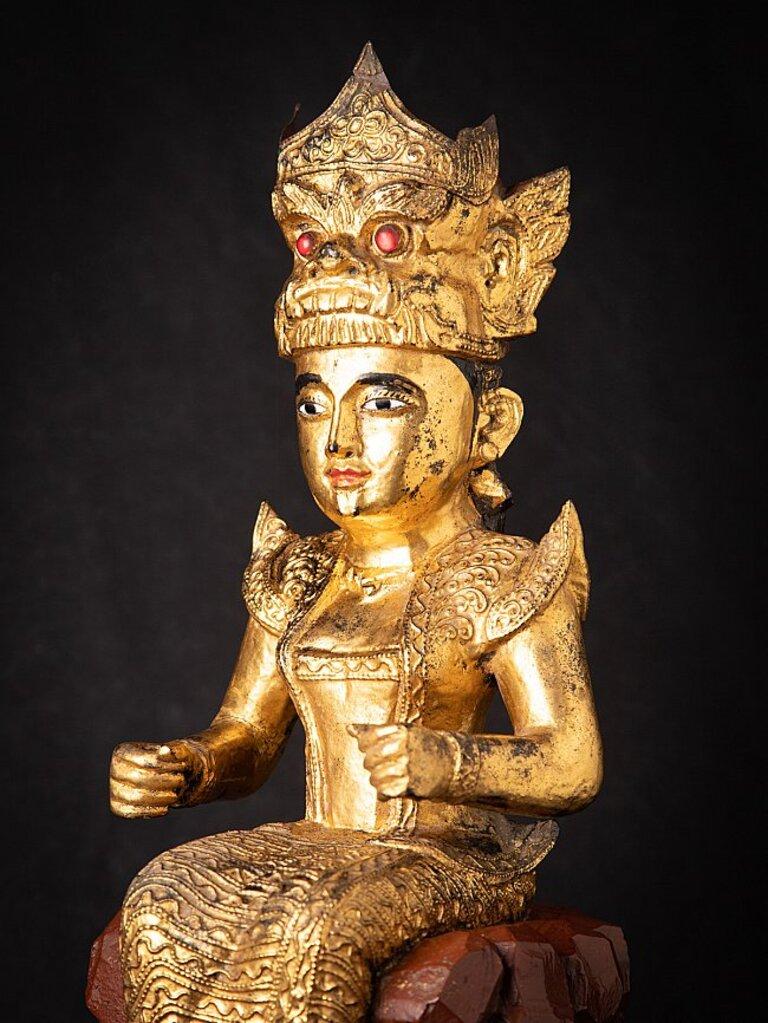 Antique Wooden Burmese Nat, Popa Medaw from Burma For Sale at 1stDibs