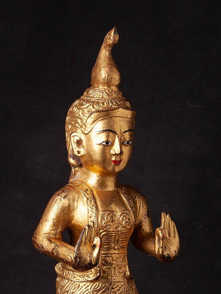 Antique Wooden Burmese Nat Statue from Burma For Sale at 1stDibs