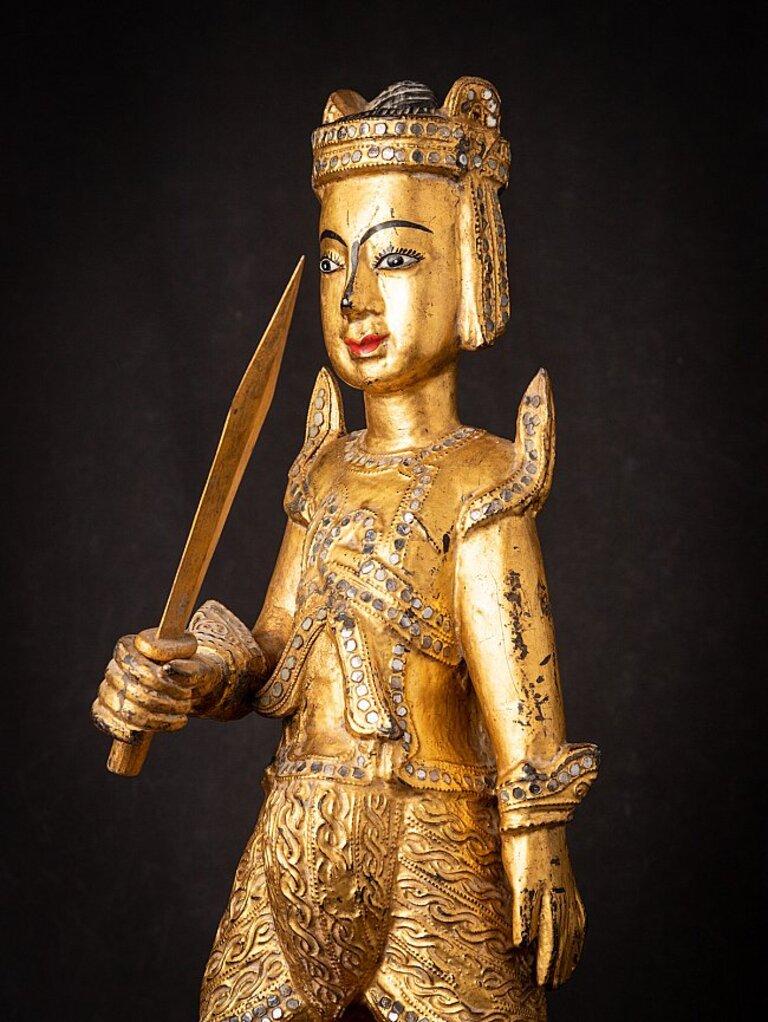 Antique Wooden Burmese Nat Statue from Burma Original Buddhas For Sale ...