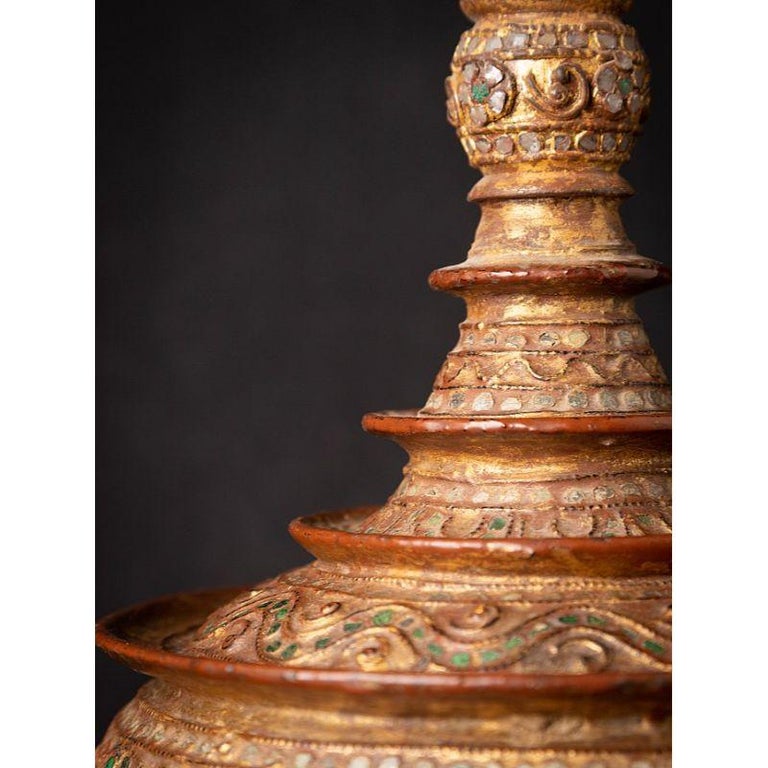 Antique Wooden Burmese Offering Vessel from Burma For Sale at 1stDibs