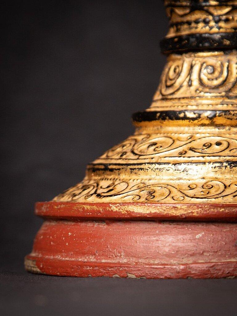 Antique Wooden Burmese Offering Vessel from Burma For Sale at 1stDibs