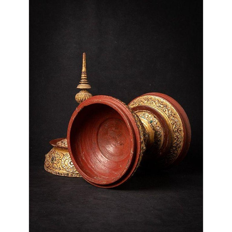 Antique Wooden Burmese Offering Vessel from, Burma For Sale at 1stDibs