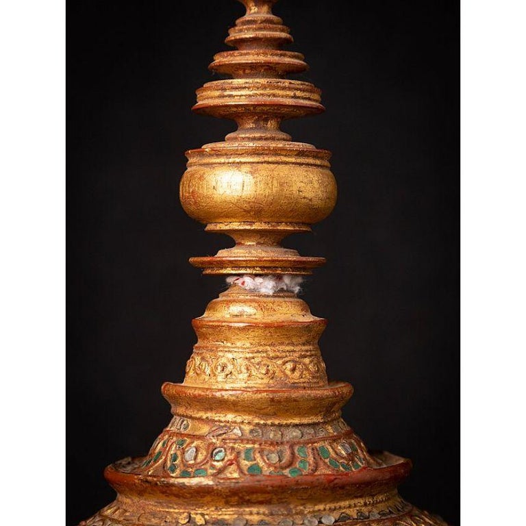 Antique Wooden Burmese Offering Vessel from Burma For Sale at 1stDibs