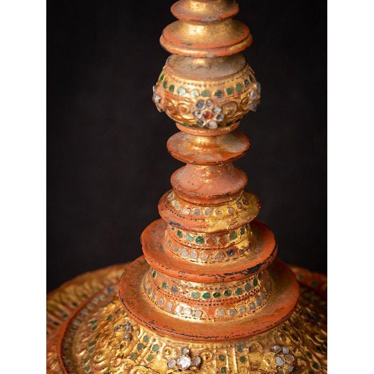 Antique wooden Burmese offering vessel from Burma Original Buddhas For ...