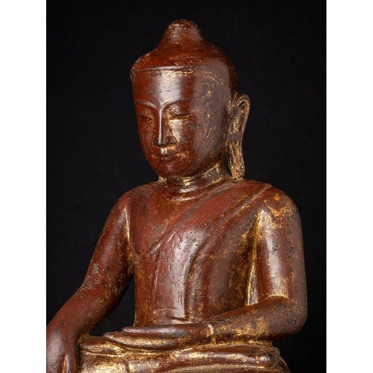 Antique Wooden Burmese Pinya Buddha Statue from Burma For Sale at 1stDibs