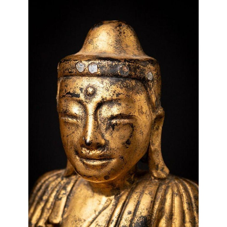 Antique Wooden Burmese Shan Buddha from Burma For Sale at 1stDibs
