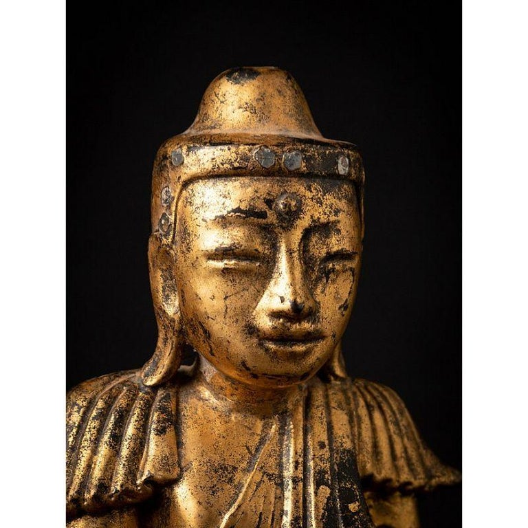 Antique Wooden Burmese Shan Buddha from Burma For Sale at 1stDibs