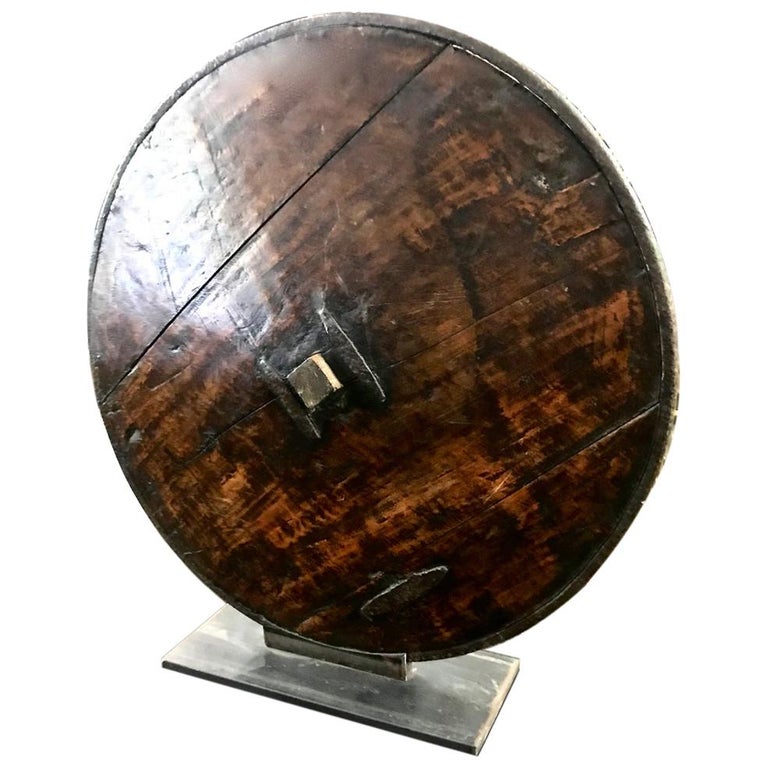 Antique Wooden Cart Wheel Sculpture at 1stDibs