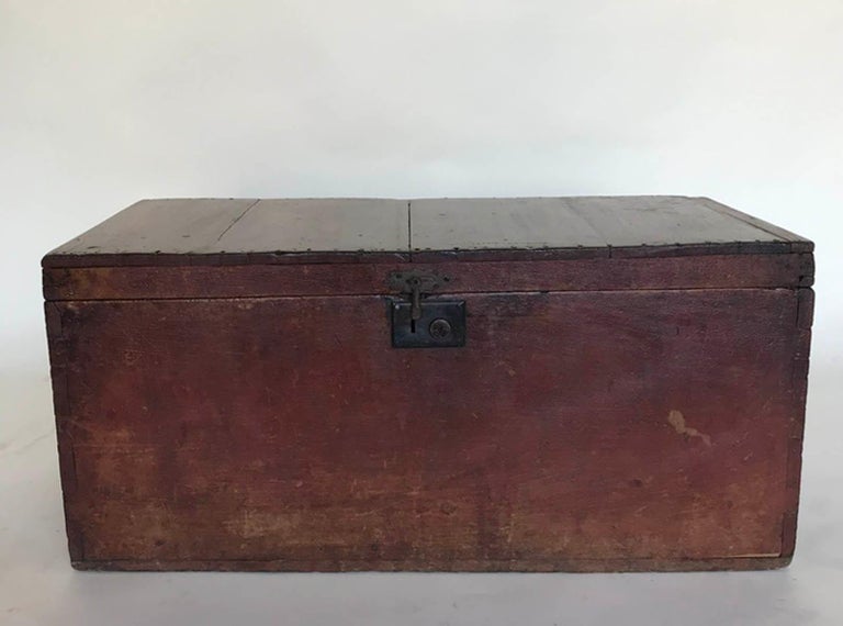 Antique Wooden Chest For Sale at 1stDibs