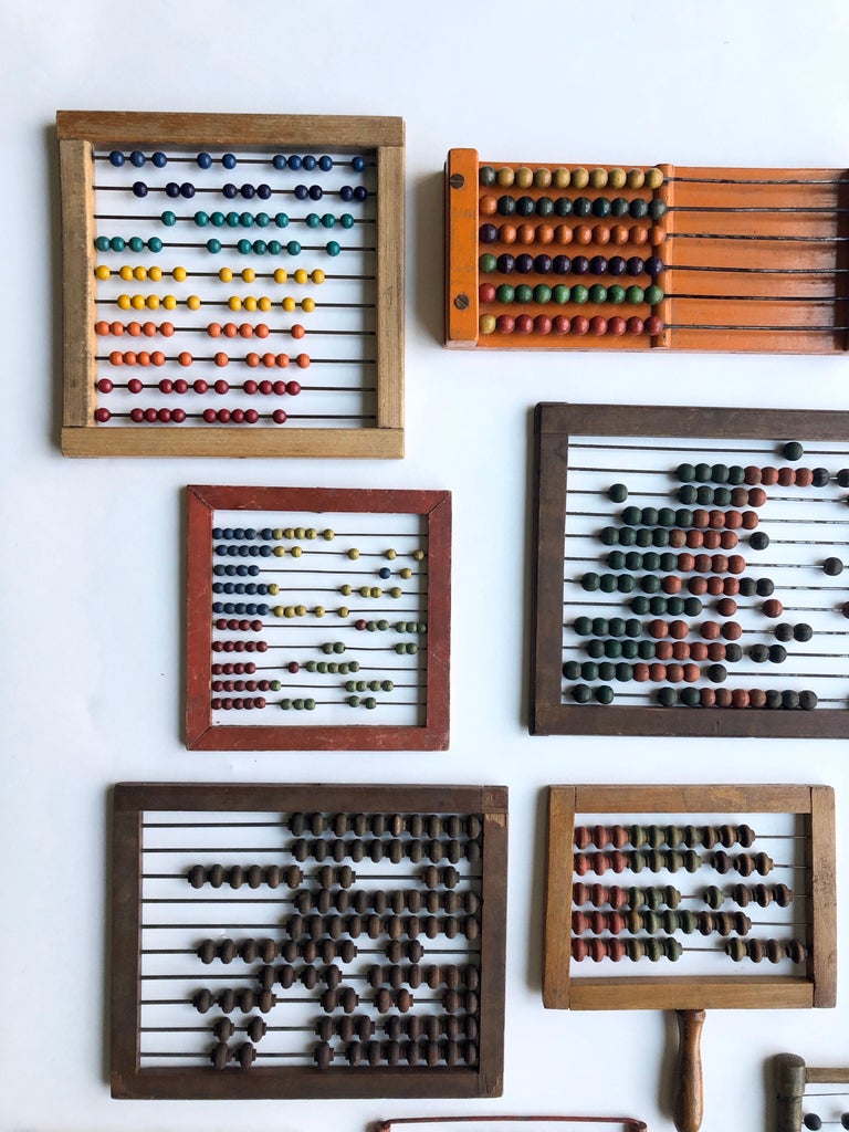 Antique Wooden Child's Abacus Collection in Different Shapes and Sizes ...
