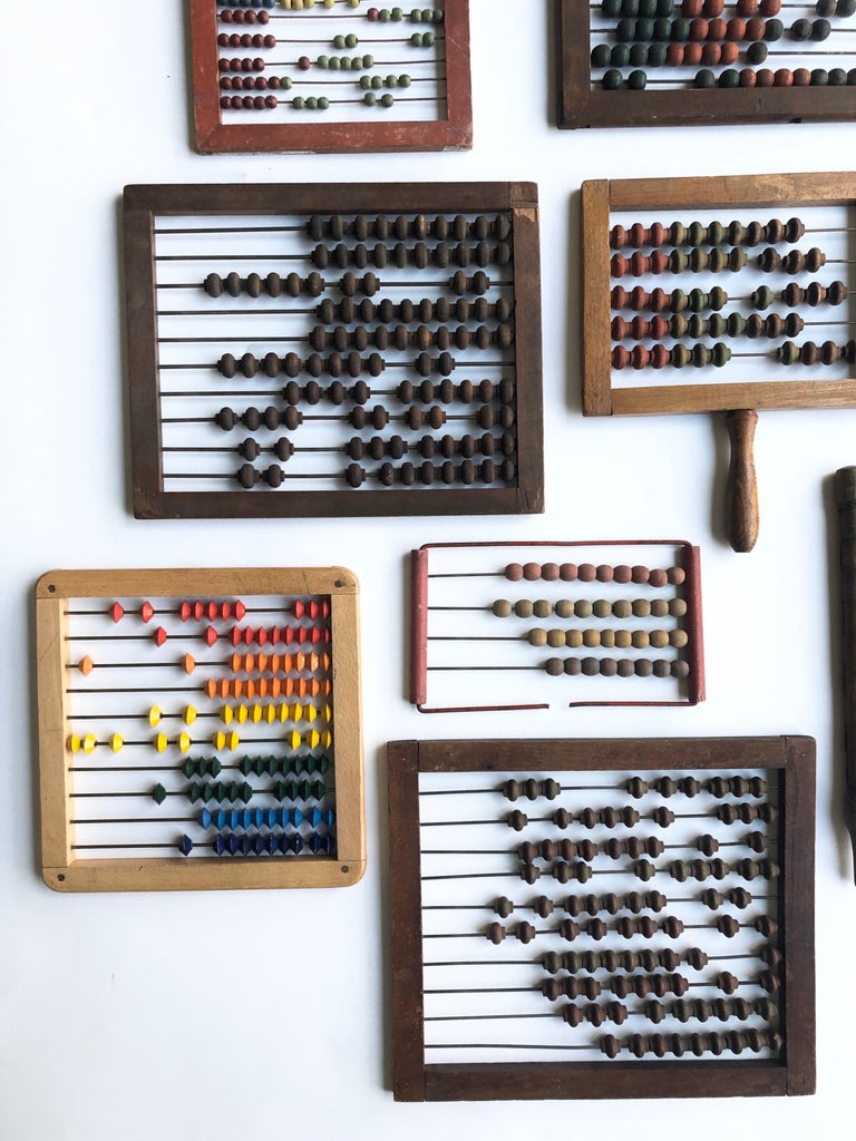Antique Wooden Child's Abacus Collection in Different Shapes and Sizes ...