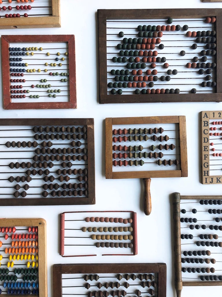 Antique Wooden Child's Abacus Collection in Different Shapes and Sizes ...