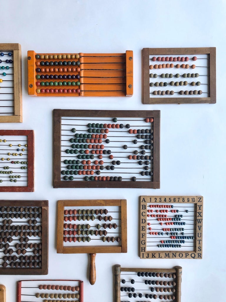 Antique Wooden Child's Abacus Collection in Different Shapes and Sizes ...