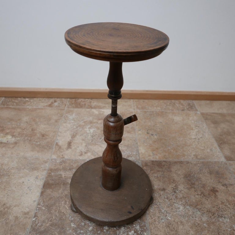 Antique Wooden French Artist Sculpture Stand For Sale at 1stDibs