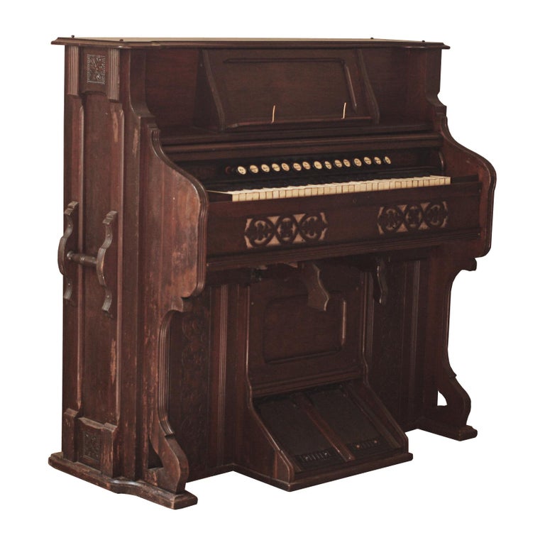 Antique Wooden Harmonium. Made By Bell and Co Pump Organ For Sale at ...