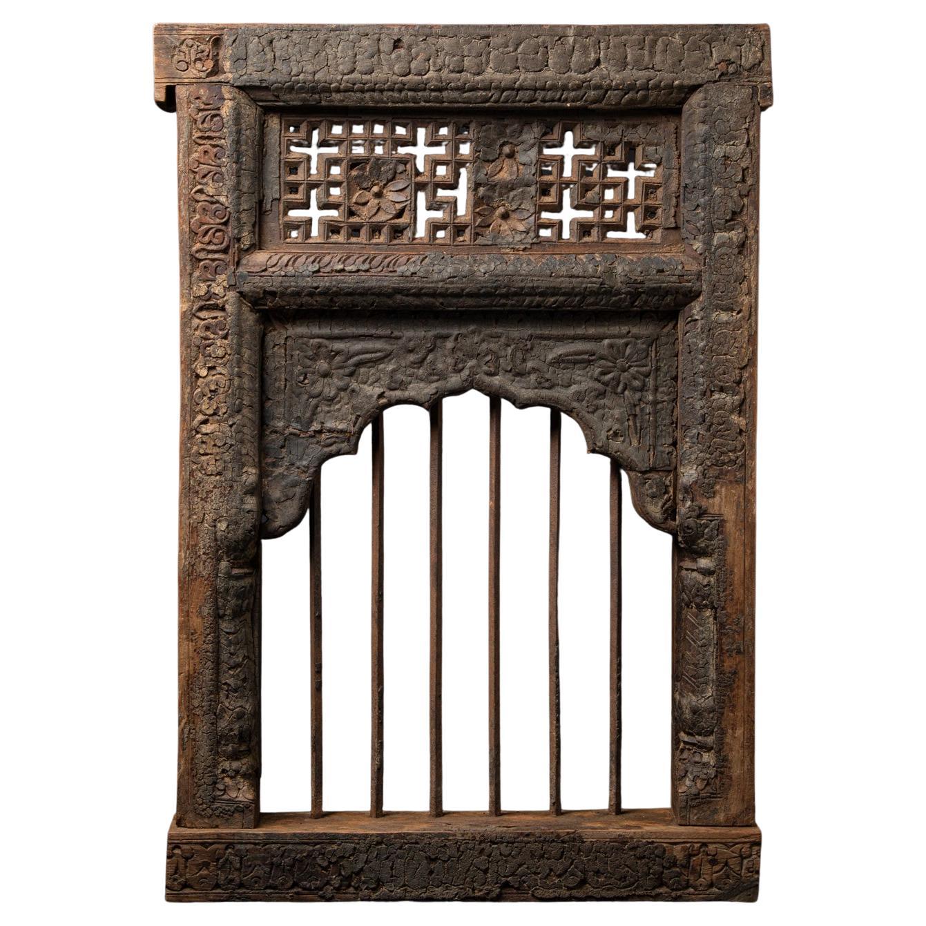 Antique wooden Indian window panel from India For Sale at 1stDibs