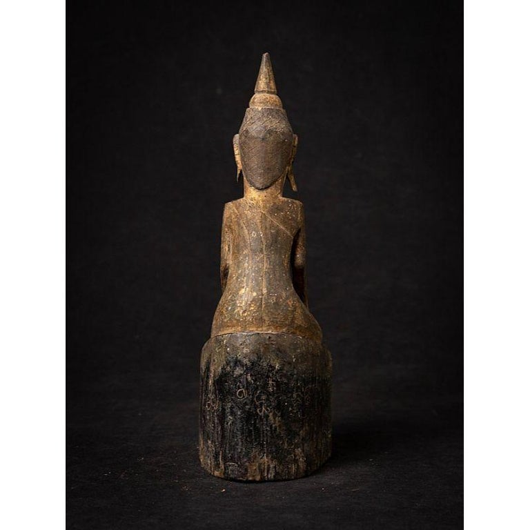 Antique Wooden Laos Buddha Statue from Laos For Sale at 1stDibs