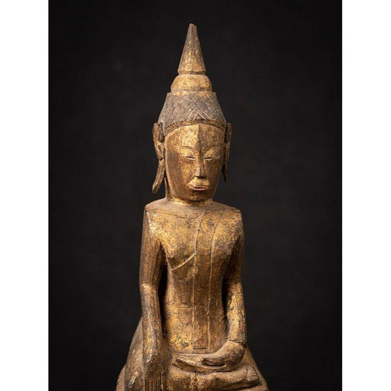 Antique Wooden Laos Buddha Statue from Laos For Sale at 1stDibs