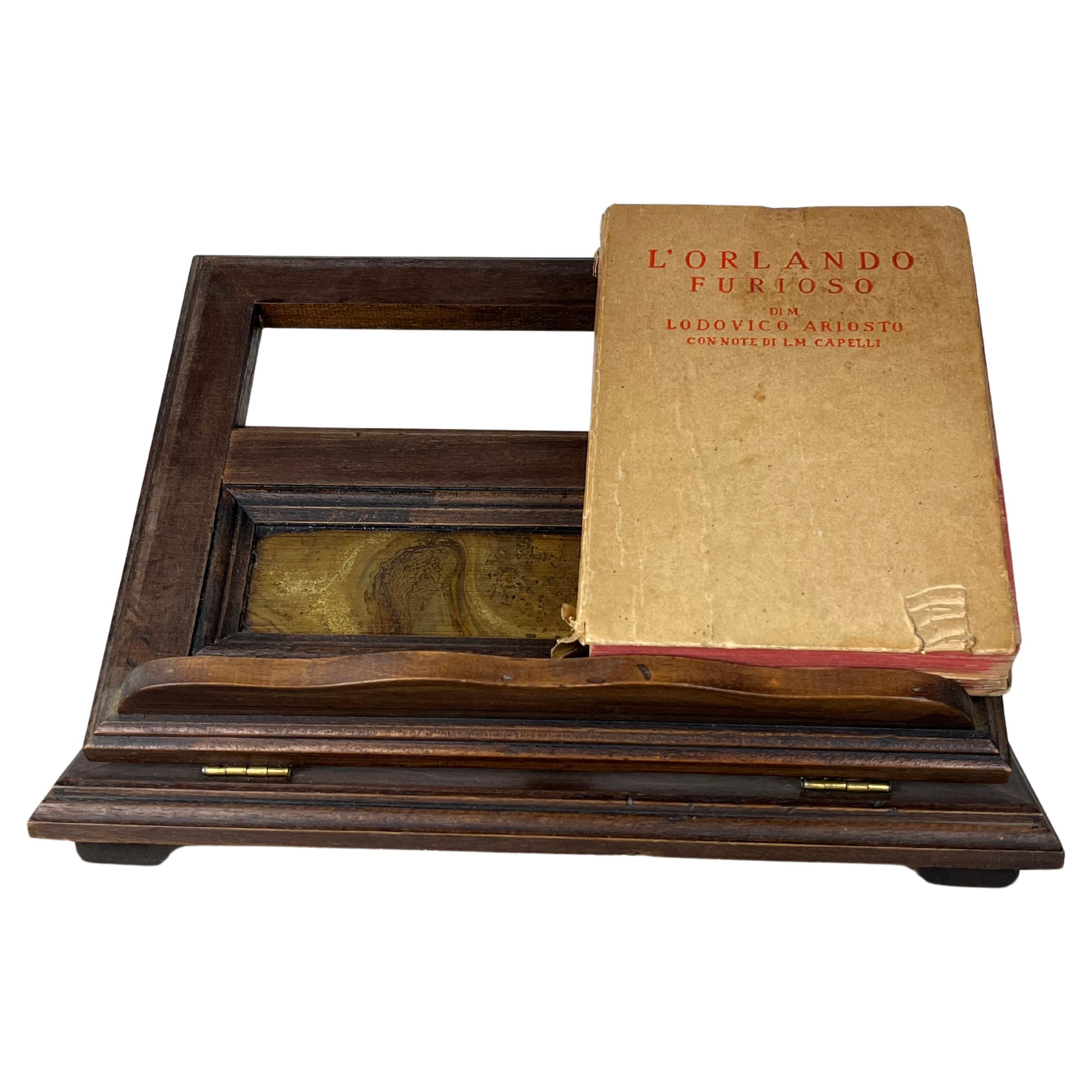 Antique Wooden Lectern With Period Book, Italy, 1930s For Sale at 1stDibs