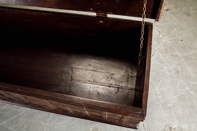 Antique Wooden Long Bench / Blanket Chest British Colonial Style at 1stDibs