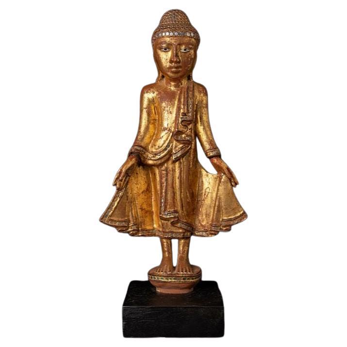 Antique Wooden Mandalay Buddha Statue from Burma For Sale at 1stDibs