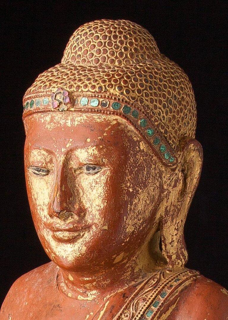 Antique wooden Mandalay Buddha statue from Burma Original Buddhas For ...