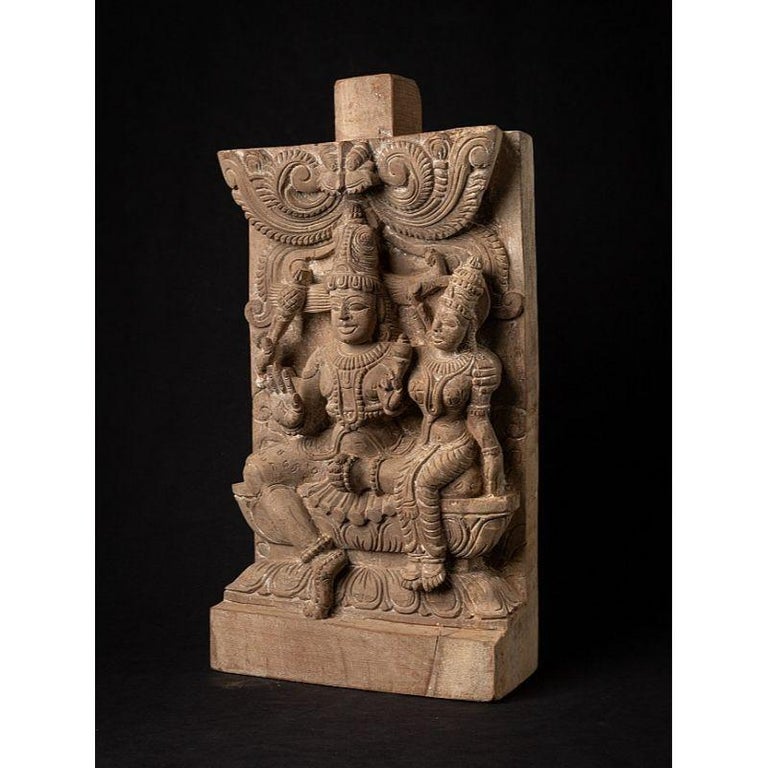 Antique Wooden Panel with Shiva and Parvati from, India For Sale at 1stDibs