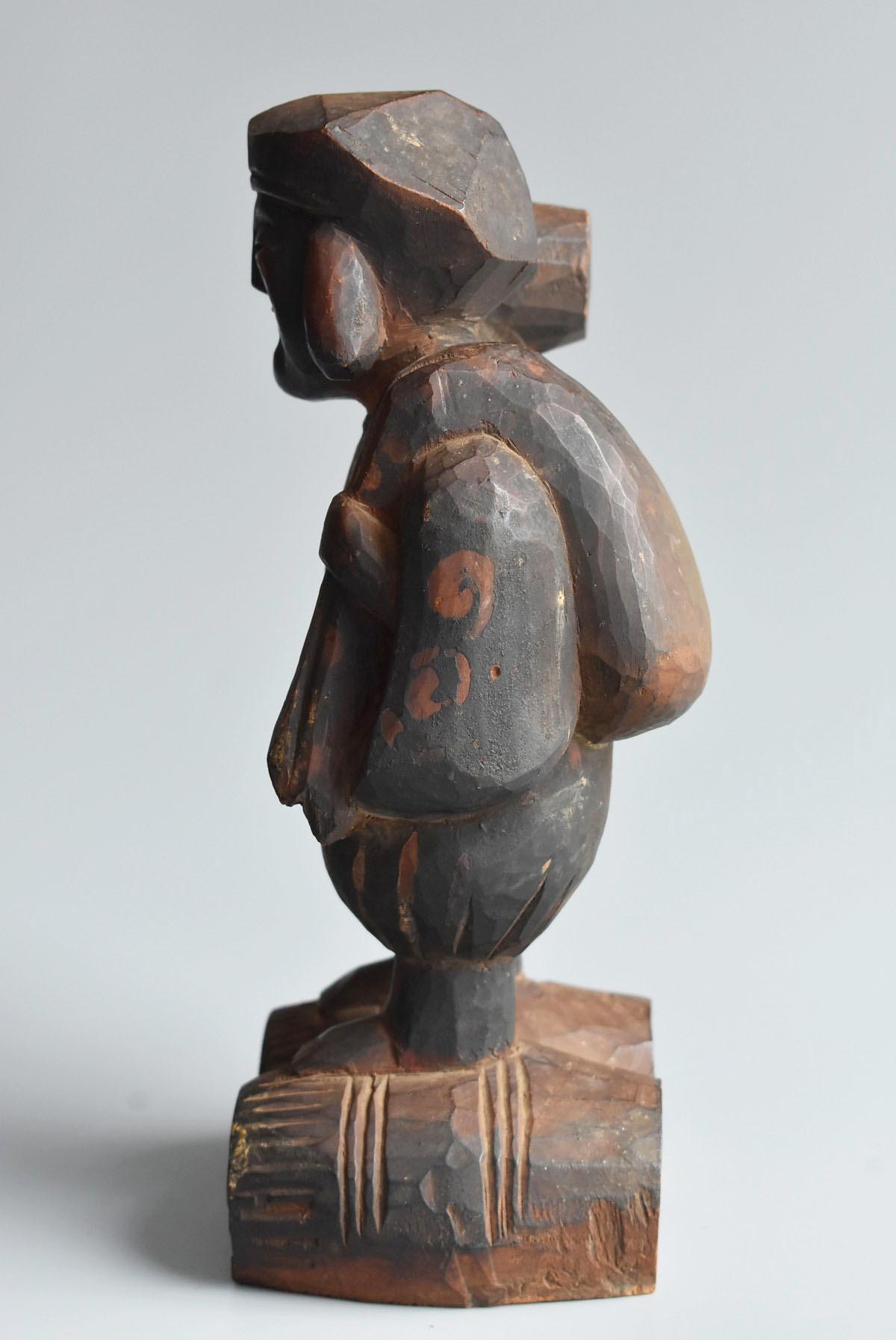 Antique Wooden Sculptures of Japanese Gods / Buddha Statues / Edo-Meiji ...