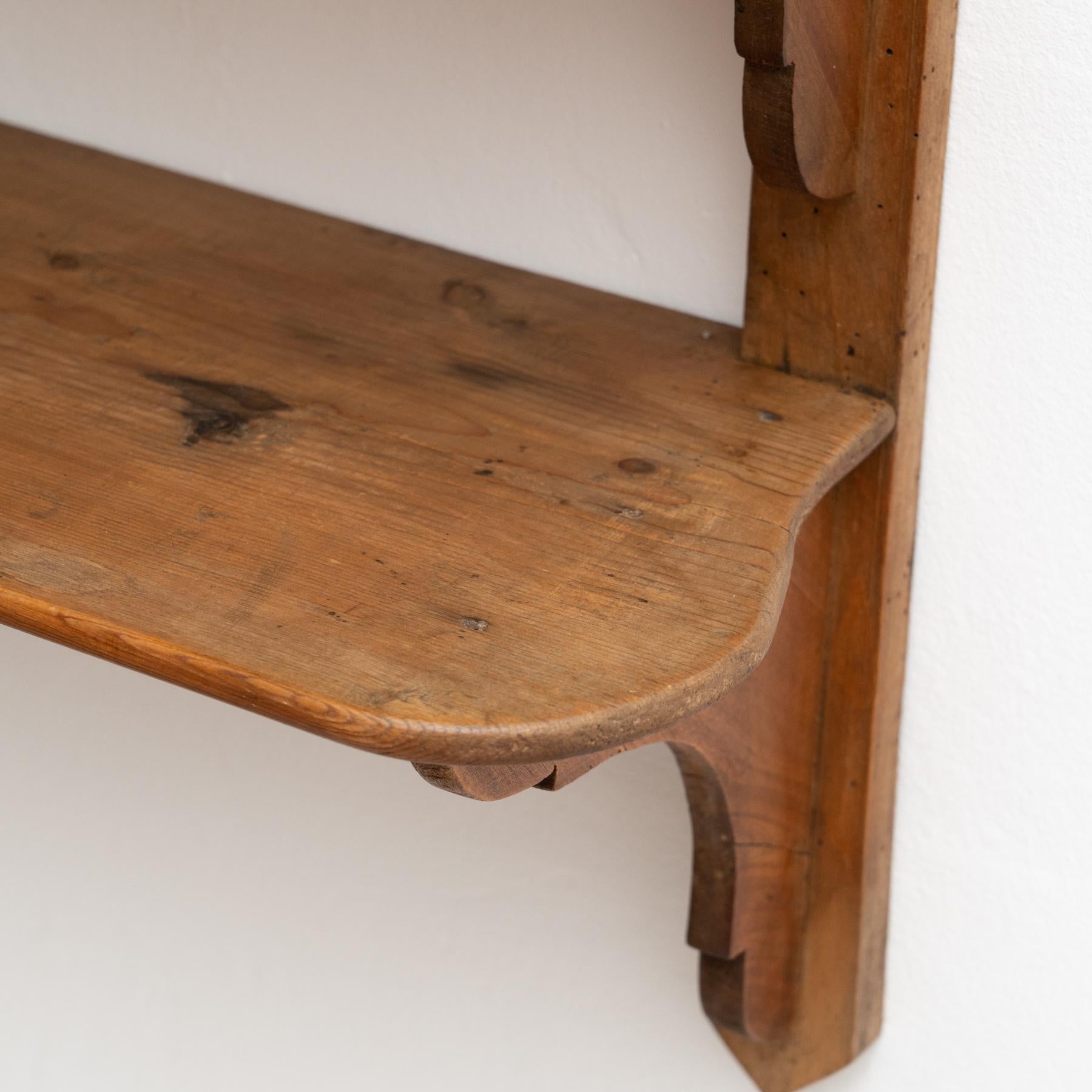 Antique Wooden Wall Cabinet Shelf Unit Modernist Style, circa 1940 at ...