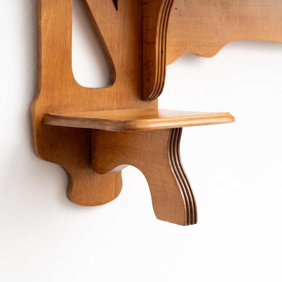 Antique Wooden Wall Cabinet Shelf Unit Modernist Style, circa 1940 For ...