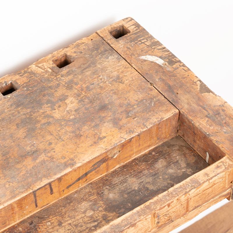 Antique Work Table Old Carpenter's Workbench Rustic Console Table at ...