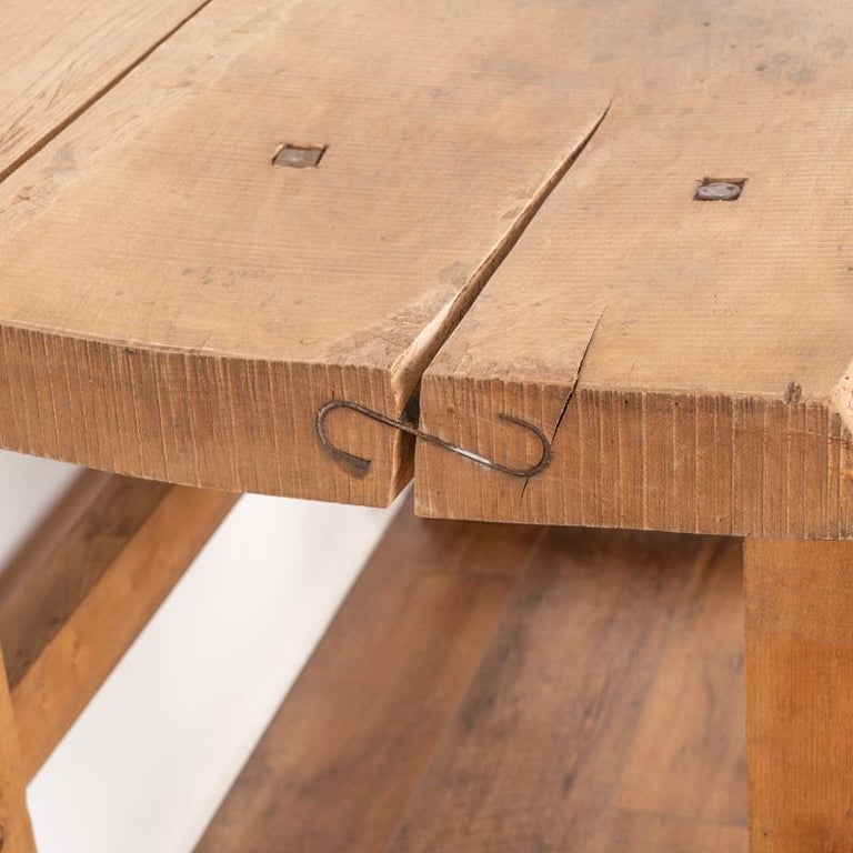 Antique Work Table with Large Drawer Small Rustic Kitchen Island For ...