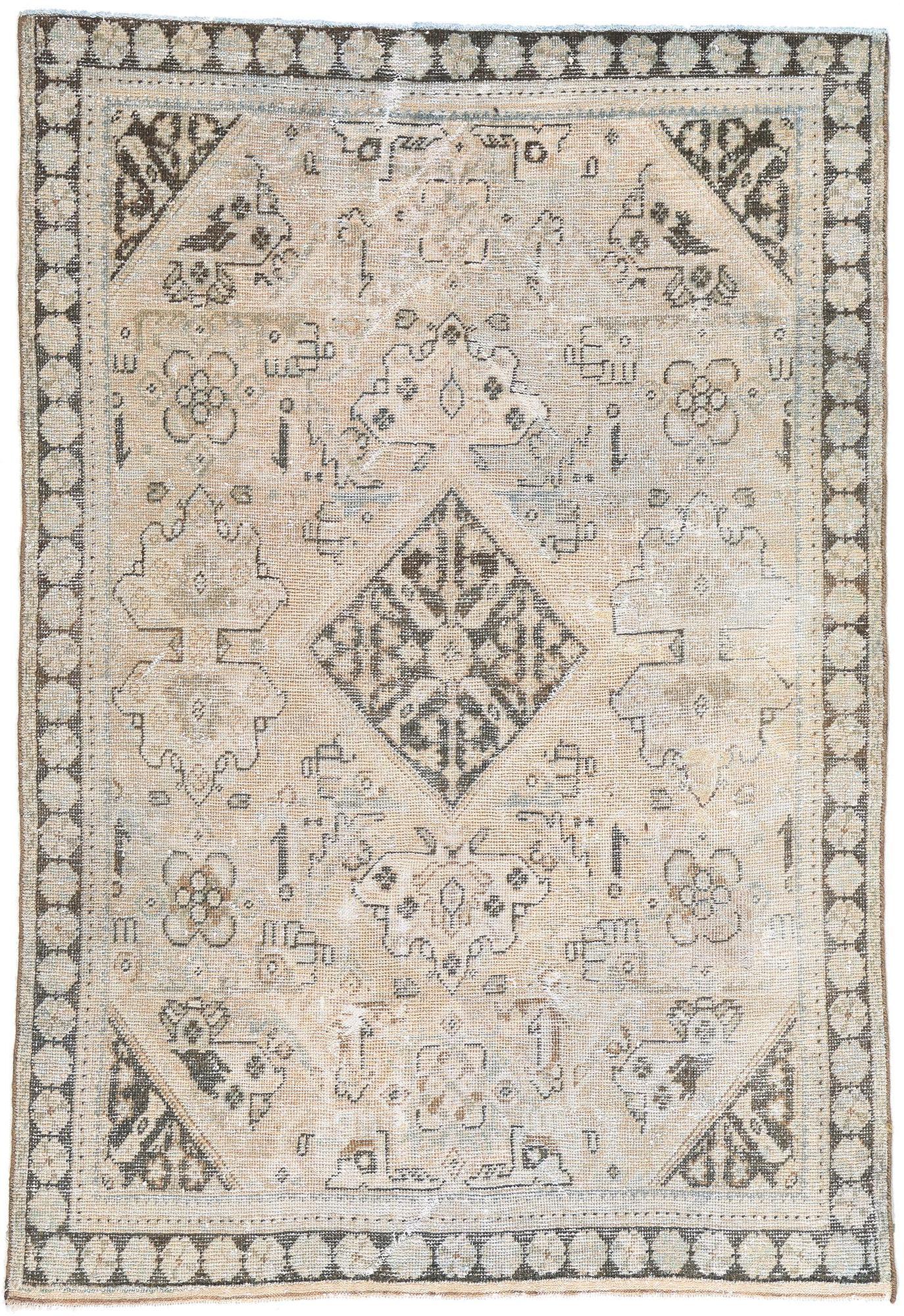 Antique-Worn Persian Mahal Rug, Quiet Sophistication Meets Laid-Back ...