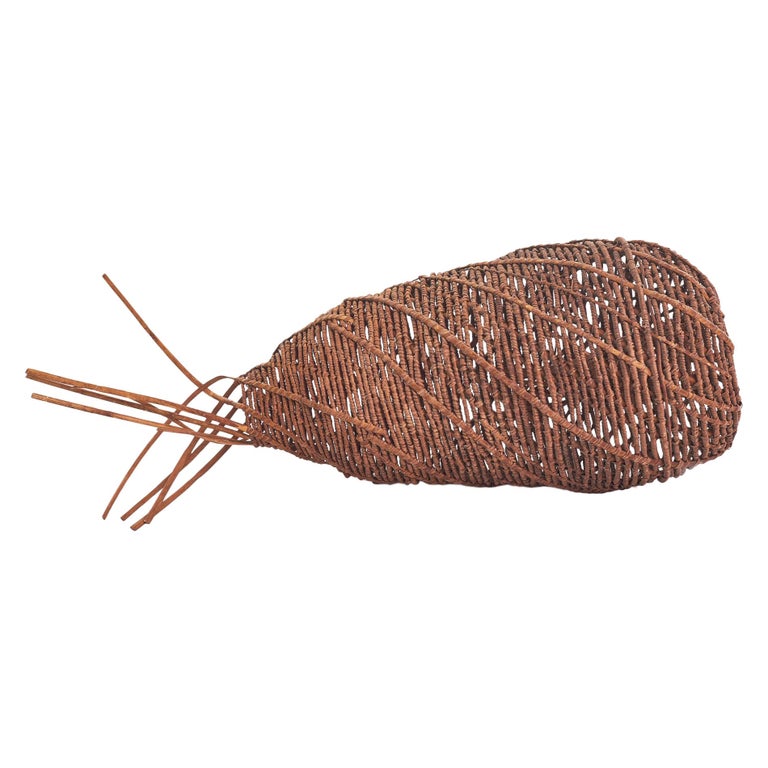 Large Woven Fish Basket For Sale at 1stDibs