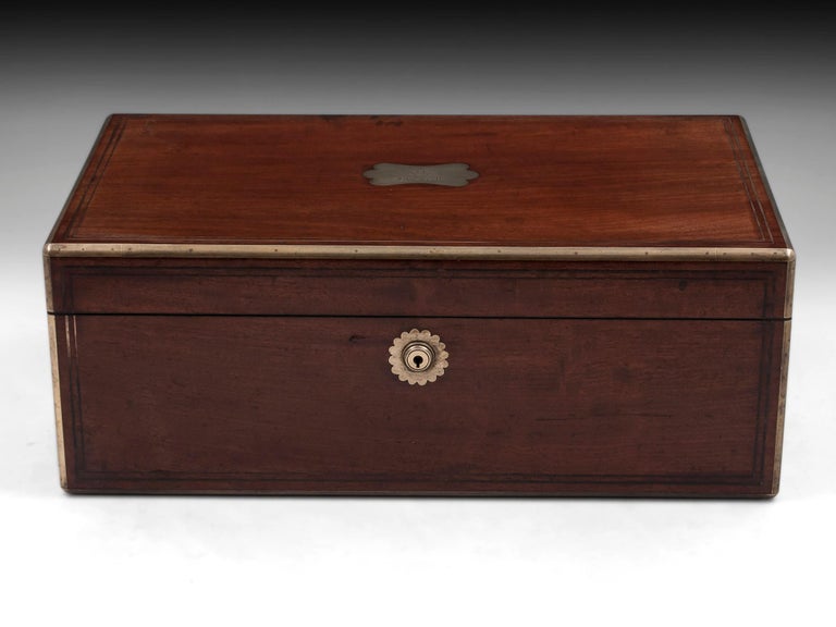 Antique Writing Box with secret compartment by Hausburg, 19th Century ...