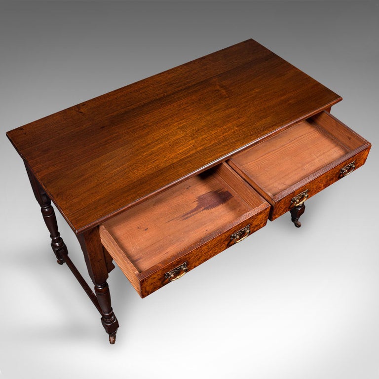 Antique Writing Desk, English, Amboyna, Study, Drawing Room, Table ...
