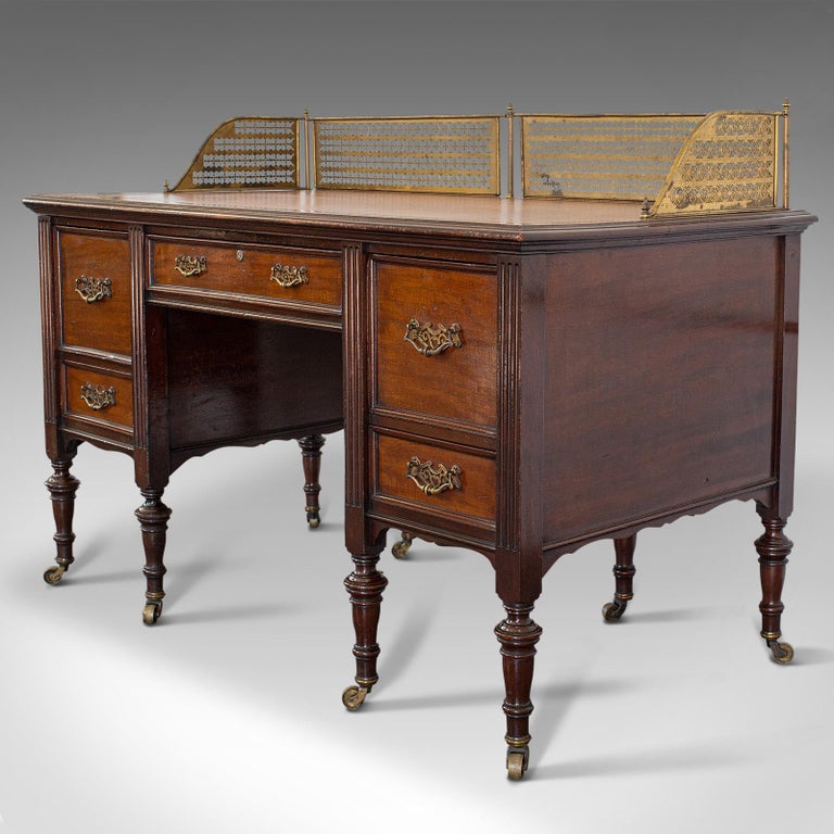 Antique Writing Desk, English, Walnut, Office, Maple and Co, London ...