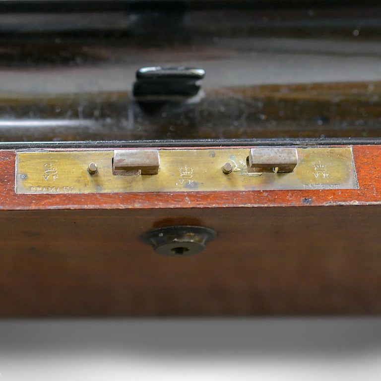 Antique Writing Slope, Bramah Lock, Victorian, Mechi London, circa 1840 ...