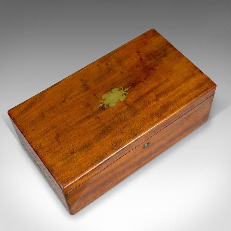 Antique Writing Slope, Bramah Lock, Victorian, Mechi London, circa 1840 ...