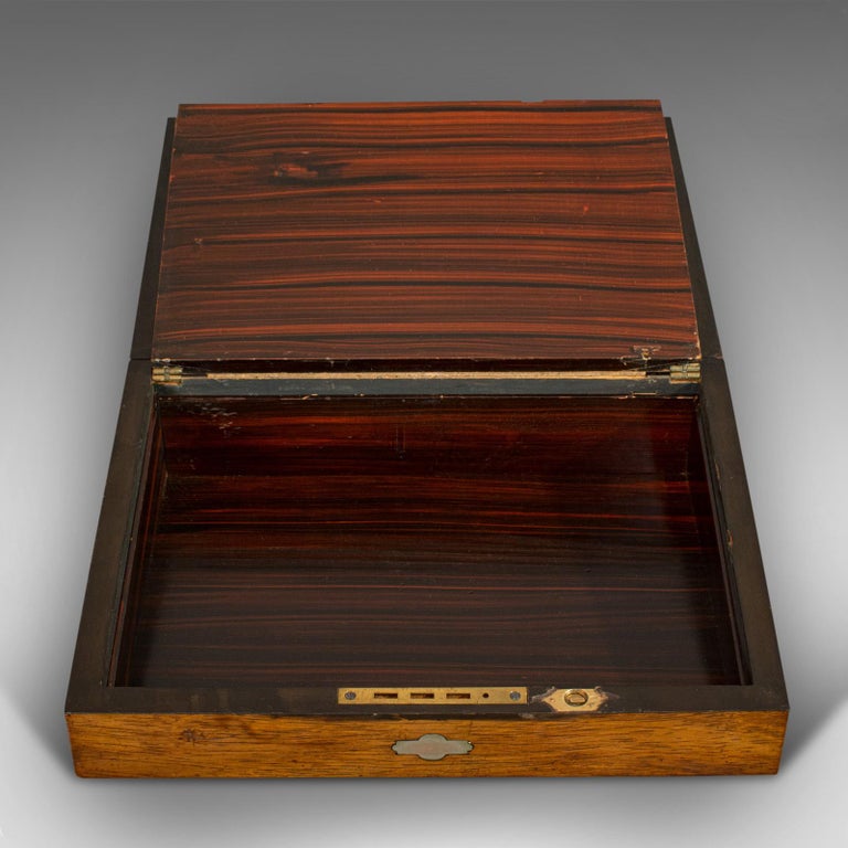Antique Writing Slope, English, Rosewood, Leather, Pen Box Victorian ...