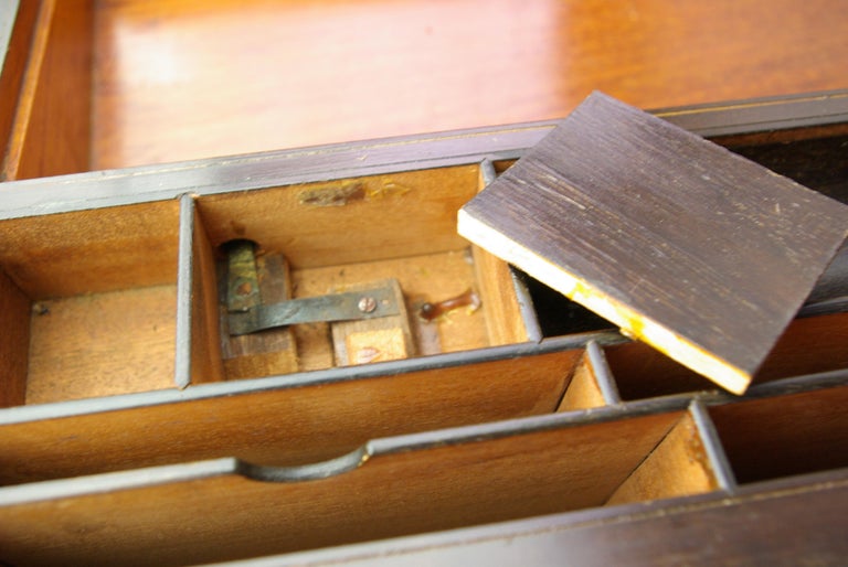 Antique Writing Slope, Victorian Lap Desk, Walnut, Scotland 1860s ...
