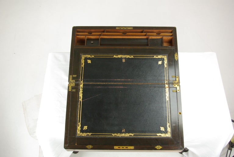 Antique Writing Slope, Victorian Lap Desk, Walnut, Scotland 1860s ...