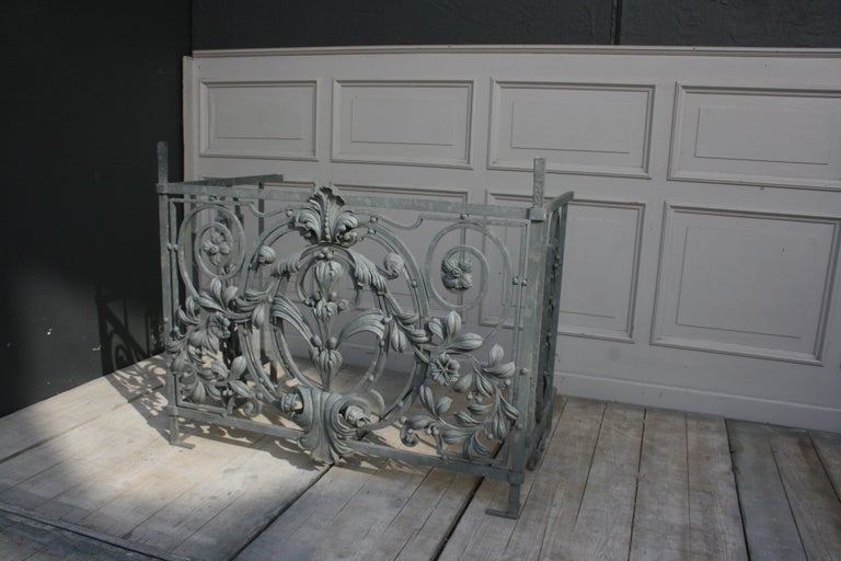 Antique Wrought Iron Balcony Railing, French at 1stDibs
